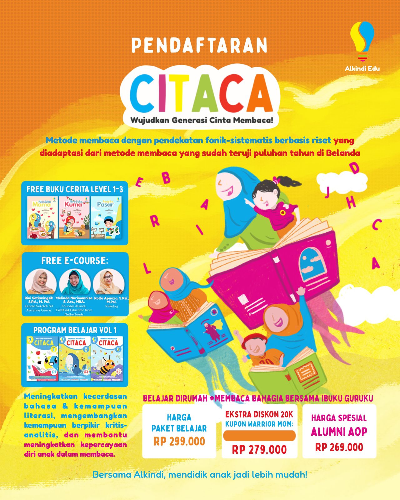 Pendaftaran Kelas CITACA Wujudkan Generasi Cinta Membaca - Alkindikids